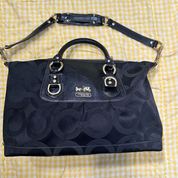 Coach | Bags | Coach 2947 Madison Sabrina Purse Bag Black Lavender ...